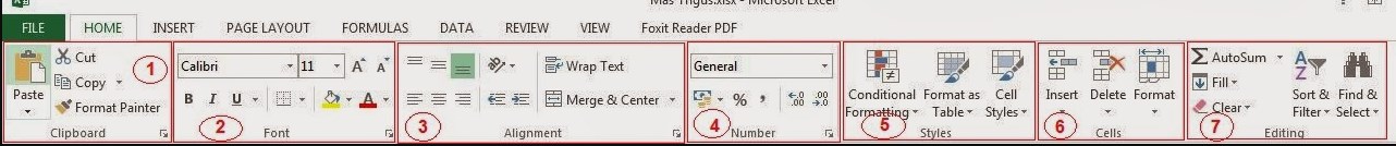 Fungsi Menu-Menu Tab pada Excel 2013 | Blog Pelatihan Komputerb Dasar1
