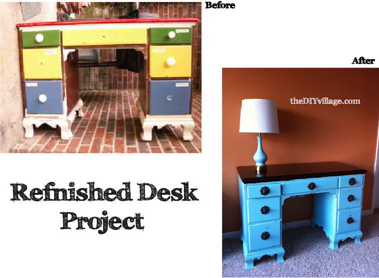Refinished Desk Craft Room Project - the DIY village