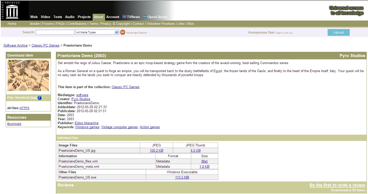 Tecnología habitual: Coleccionar software antiguo.