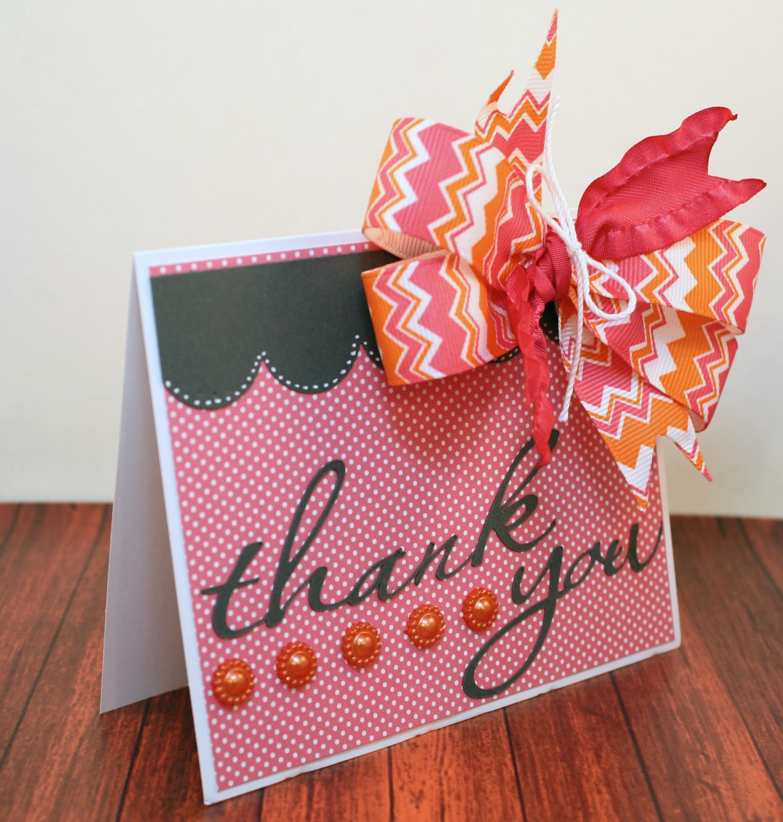 ribbons unlimited inc.: Thank You Card with Bow Tutorial by Jamie Cripps
