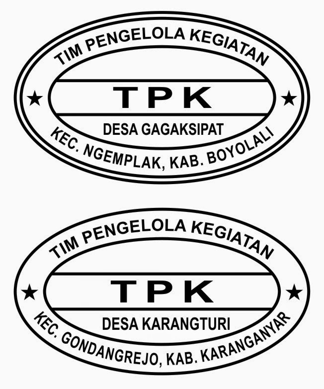 Contoh design cap stempel Tim Pengelola Kegiatan TPK | Contoh ...