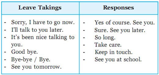 English Lessons: Greetings & Leave Taking