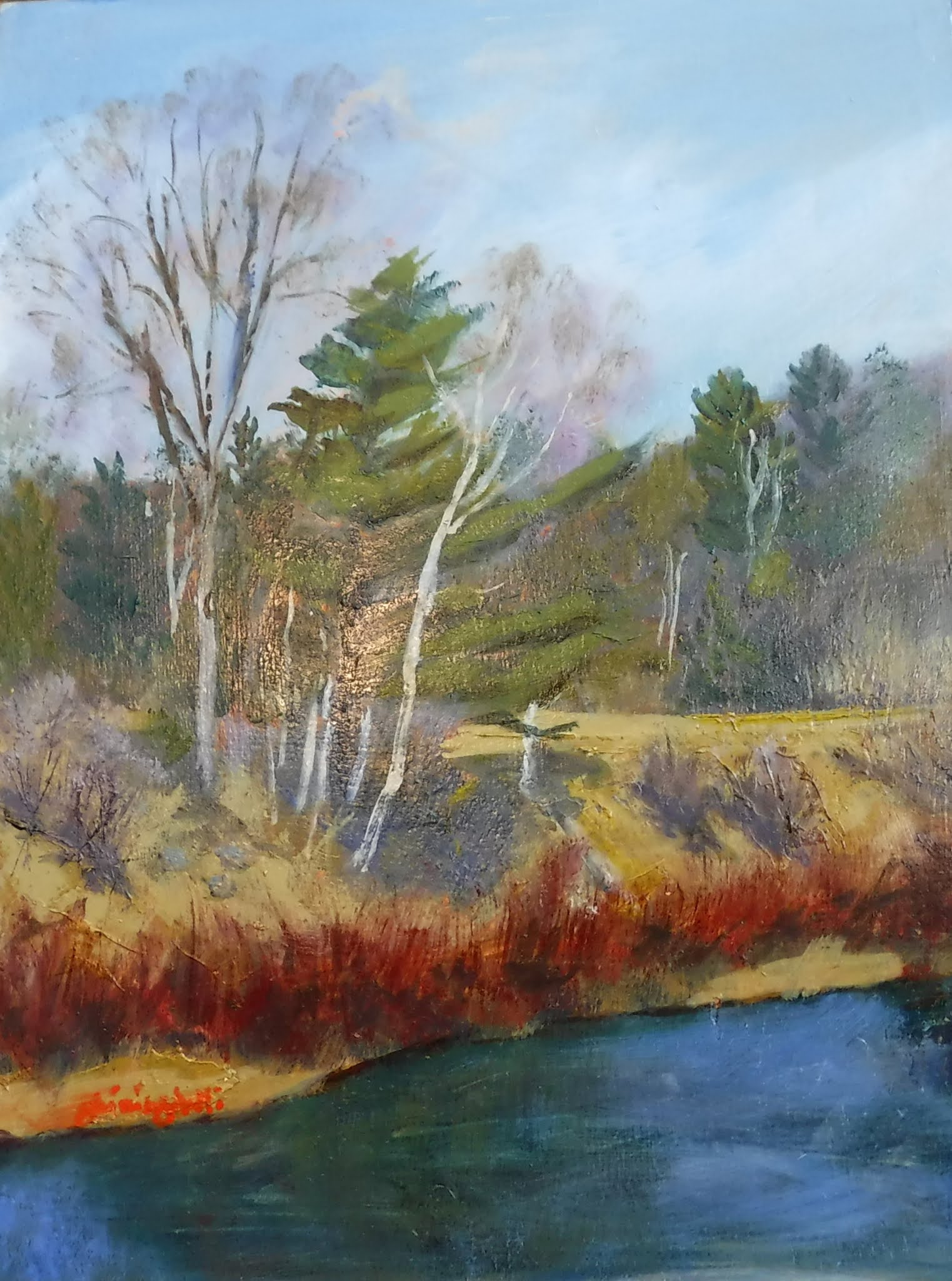 jan ghiringhelli paintings: 2nd plein air painting of 2021