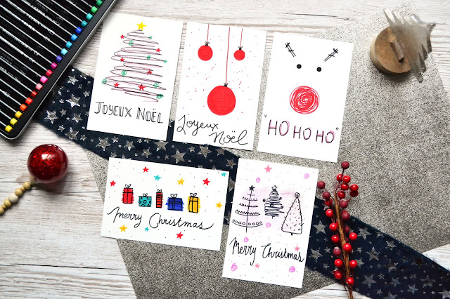 Blog L'univers de Mel: Cartes de Noël : des DIY simples et rapides