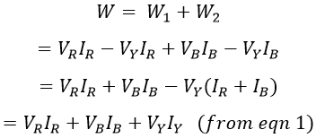 Two Wattmeter Method of Power Measurement - Blondel’s Theorem