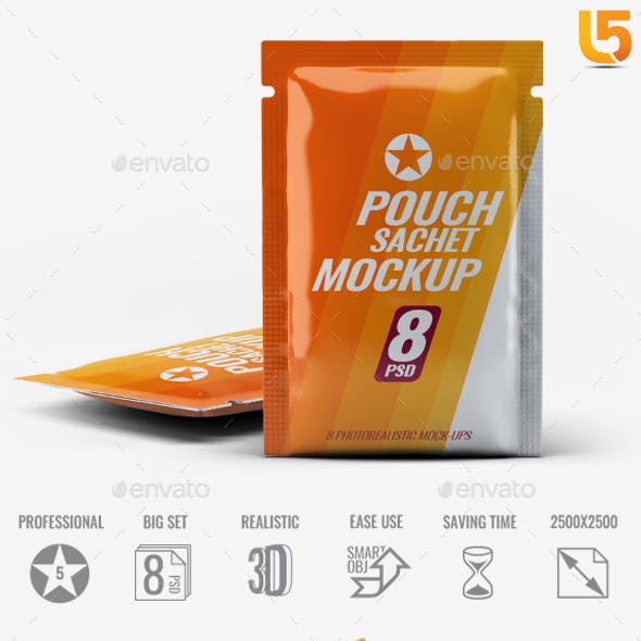 200+ Best Sachet Mockup Templates | Free & Premium