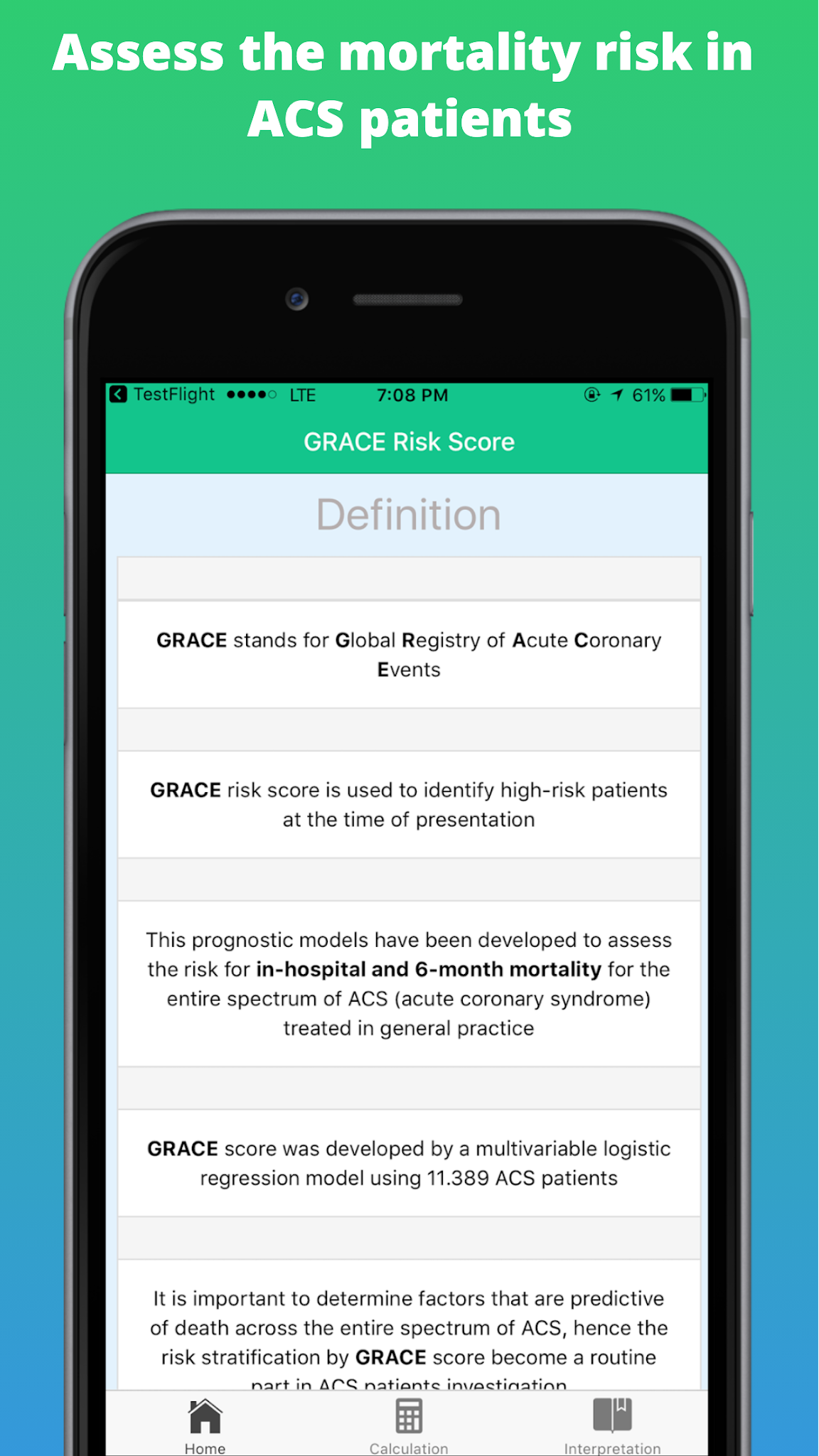 GRACE Score for Heart Attack: Risk Management ~ iMedical Apps