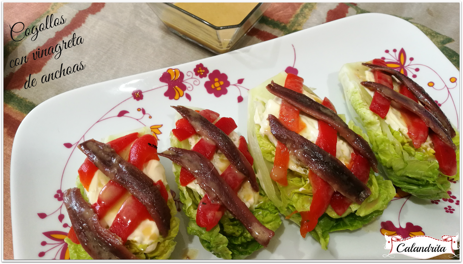 Cogollos con vinagreta de anchoas | Cocina