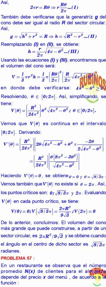 RAZONES DE CAMBIO Y MODELACION DE FUNCIONES PROBLEMAS RESUELTOS DE APLICACIÓN DE LAS DERIVADAS PDF