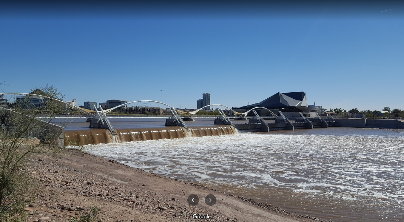 Industrial History: Tempe Town Lake Dam on Salt River in Tempe, AZ