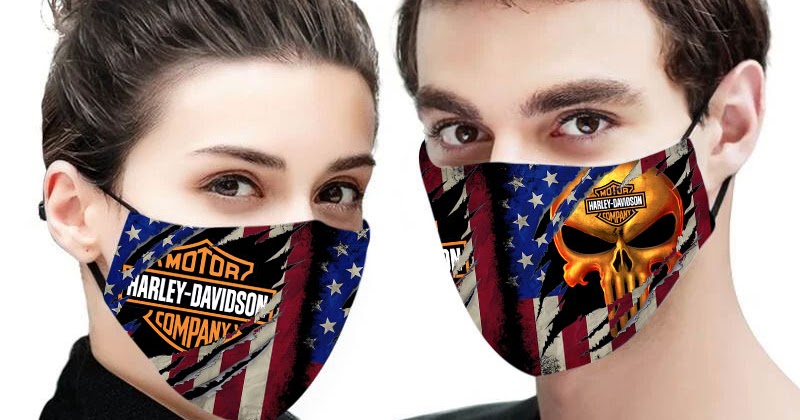 HOT Motor harley davidson company face mask