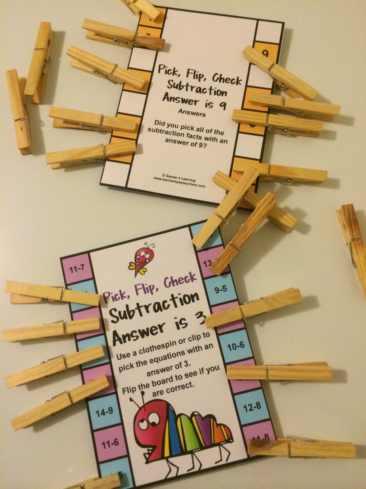 Fun Games 4 Learning: Flip Math Cards Freebies