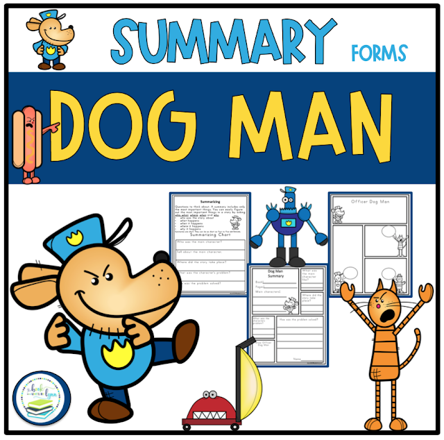 DOG MAN SUMMARIZING FORMS ~ Book Units by Lynn