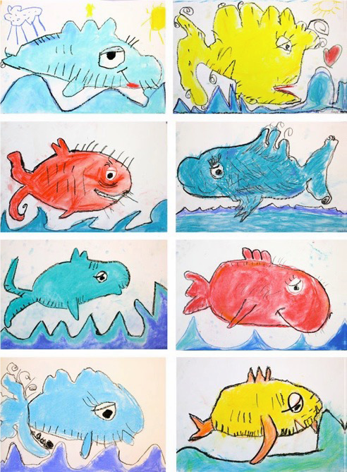 Art-A-Baloo Crew: Funny Fish Drawing