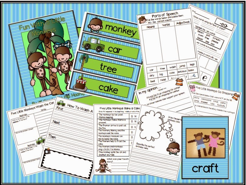 1st Grade Hip Hip Hooray!: Let's Monkey Around...a Freebie!