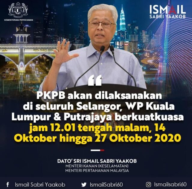 PKPB DI SELANGOR, WP KUALA LUMPUR DAN PUTRAJAYA BERMULA 14 OKTOBER ...