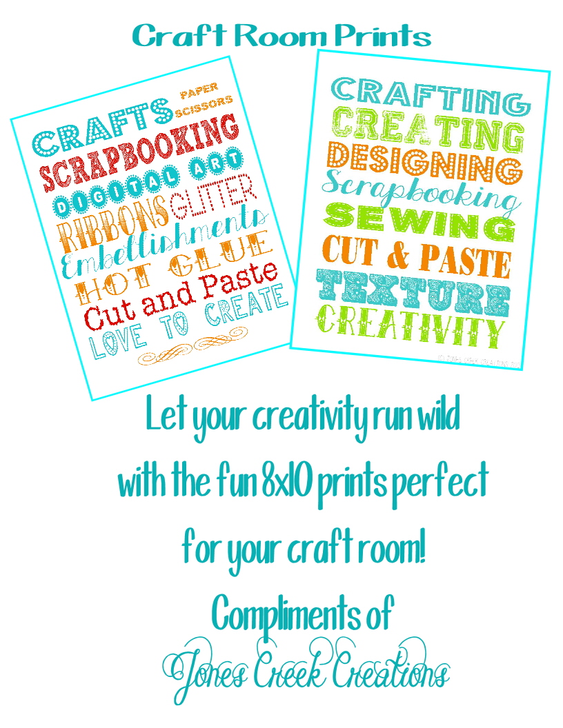Jones Creek Creations: Creative Craft Room Prints