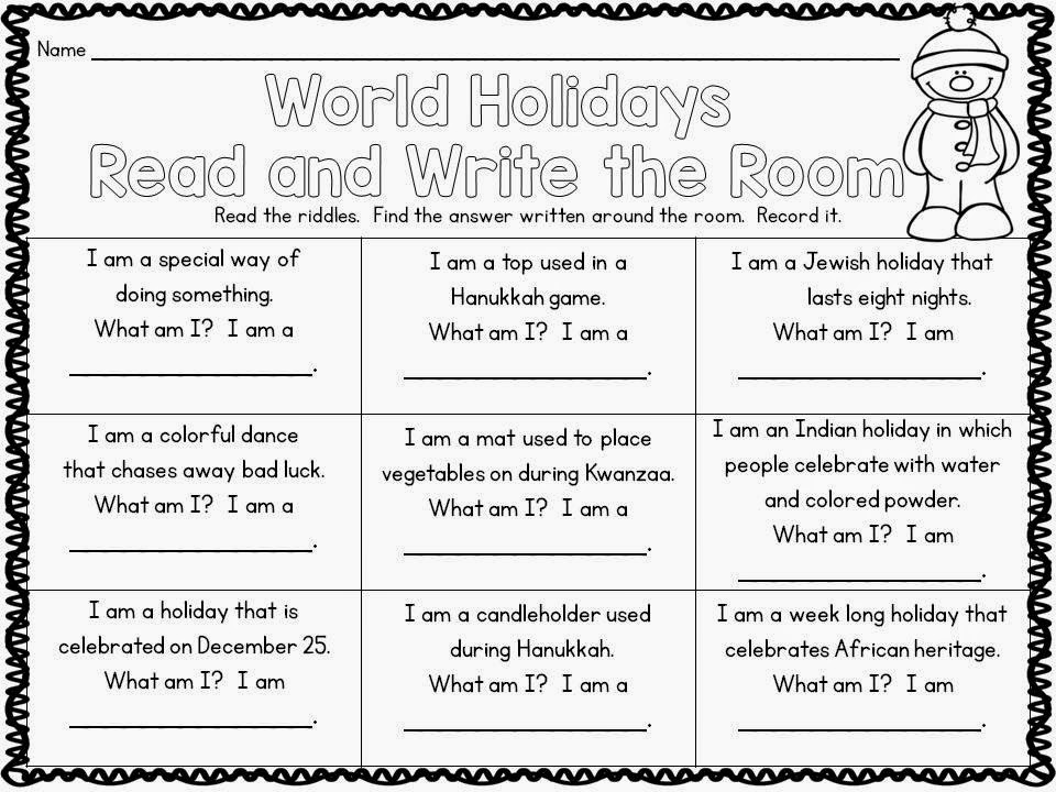 First Grade and Fabulous: Winter World Holidays