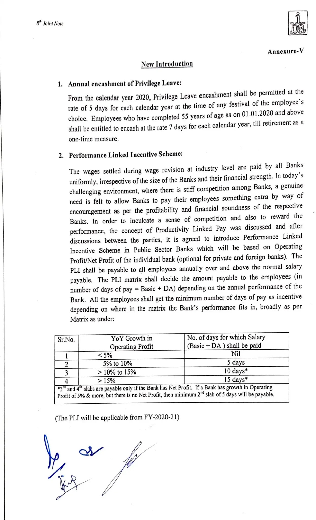 Officers Joint Note dated 11.11.2020 (Applicable date 01.11.2017 ...