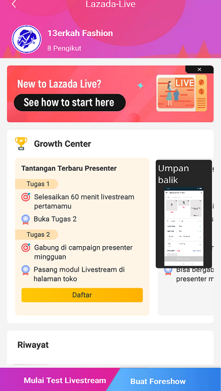 Cara Melakukan Live Streming Produk di Marketplace Lazada - Tutorial di ...