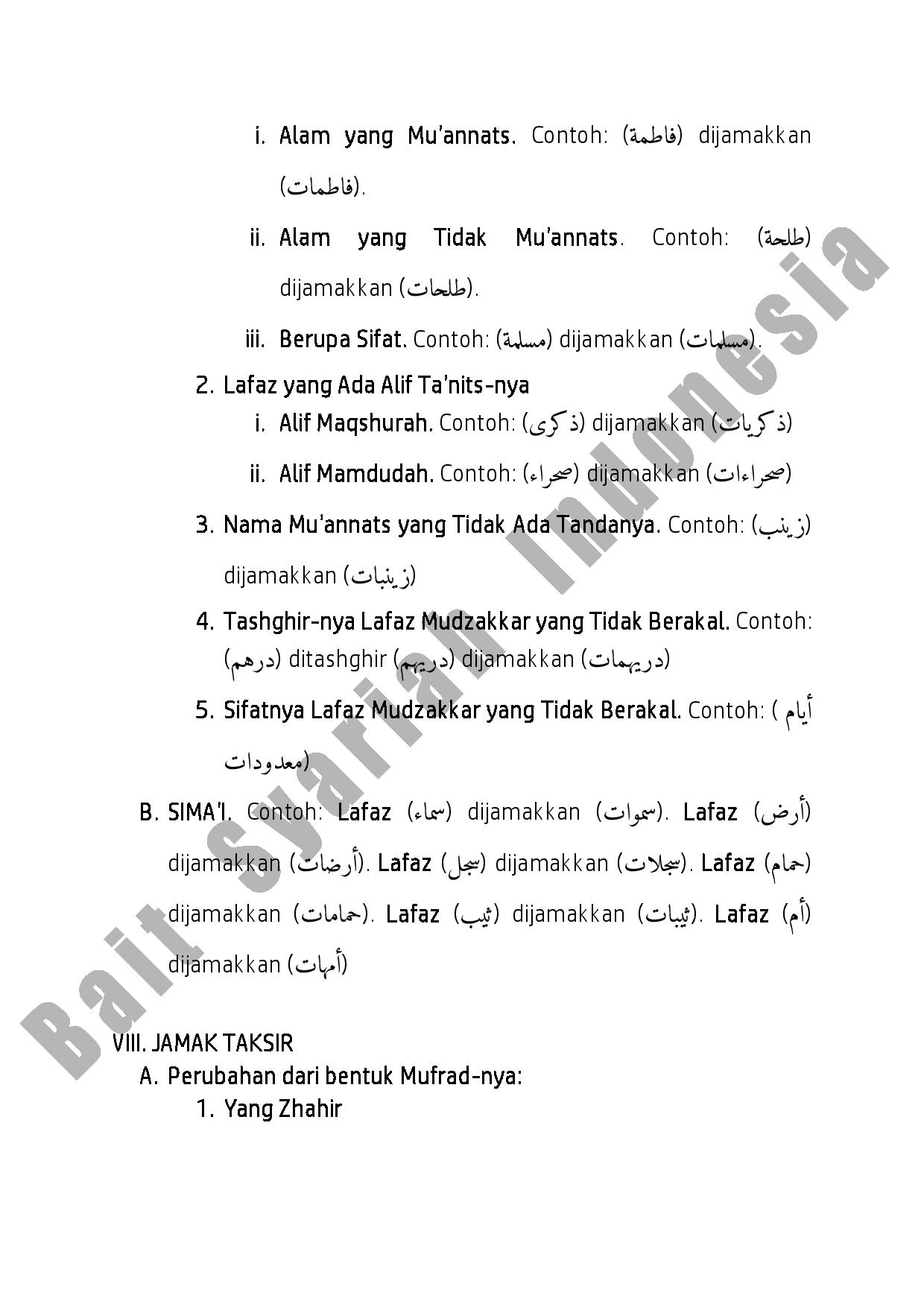 Ilmu Sharaf Bab 10 : Pembagian Isim Berdasarkan Jumlah Bilangannya