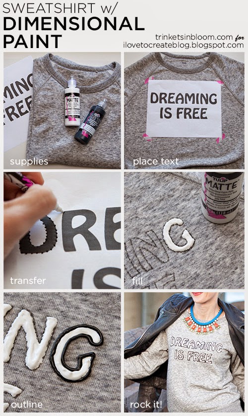 iLoveToCreate Blog: DIY Text Sweatshirt