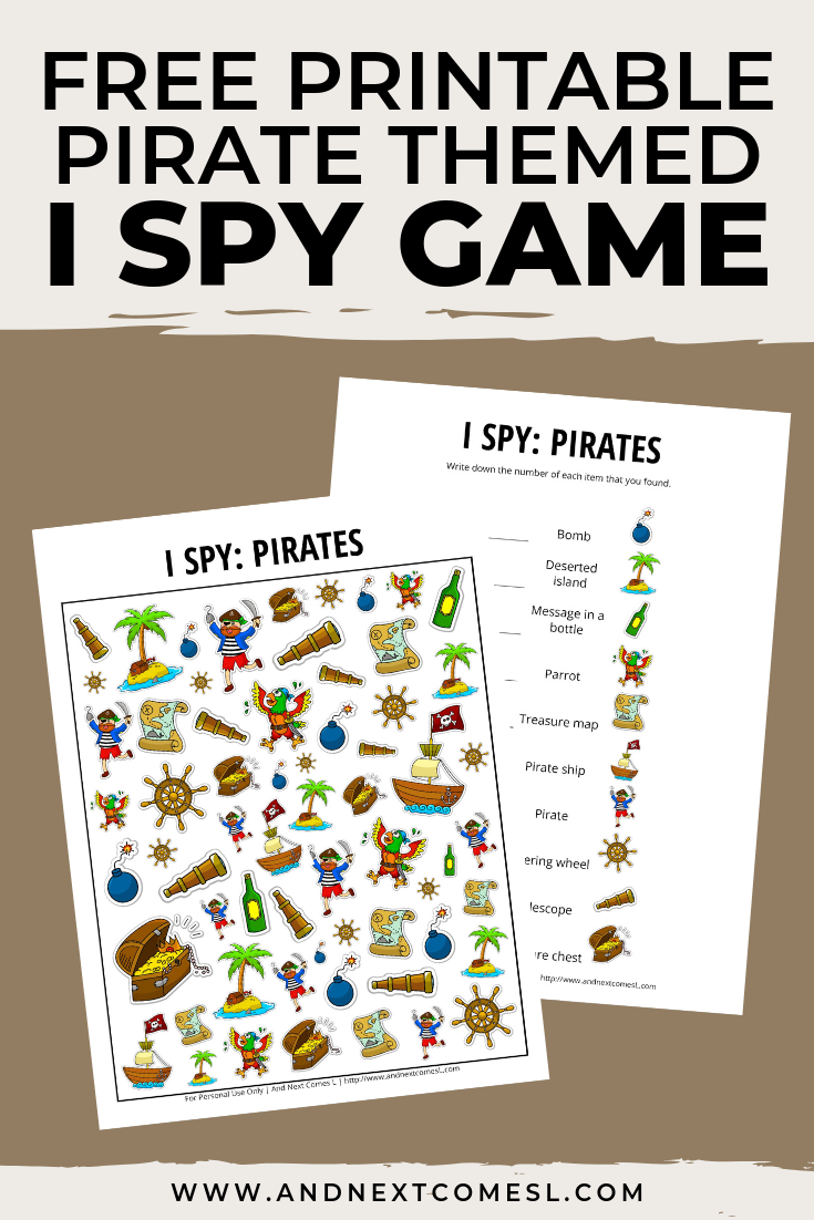Pirates I Spy Game {Free Printable for Kids} | And Next Comes L ...
