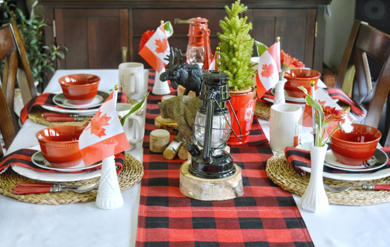 Dining Delight: Woodland Themed Canada Day Tablescape
