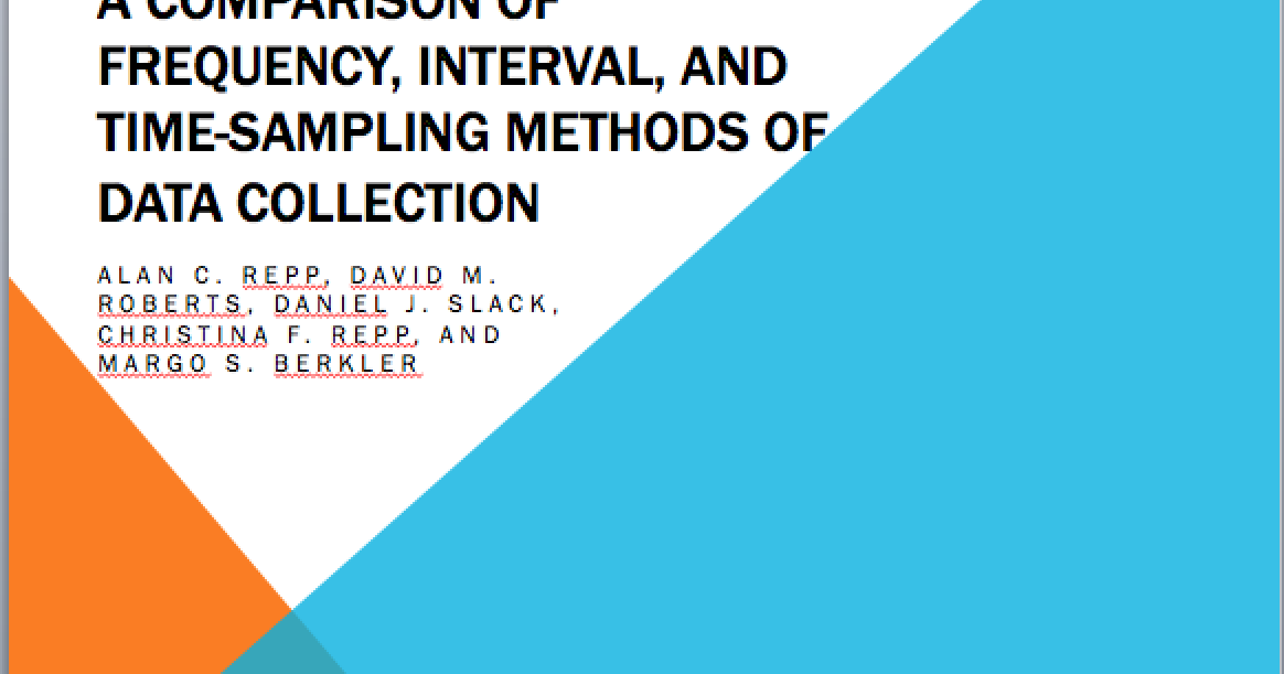 Aba Therapy Comparison Of Frequency Interval And Time Sampling