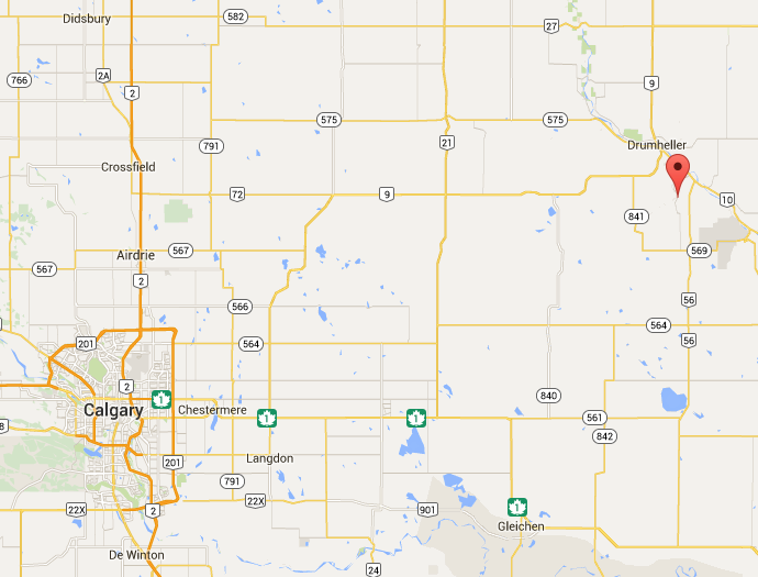 The view from here: Wayne, Alberta