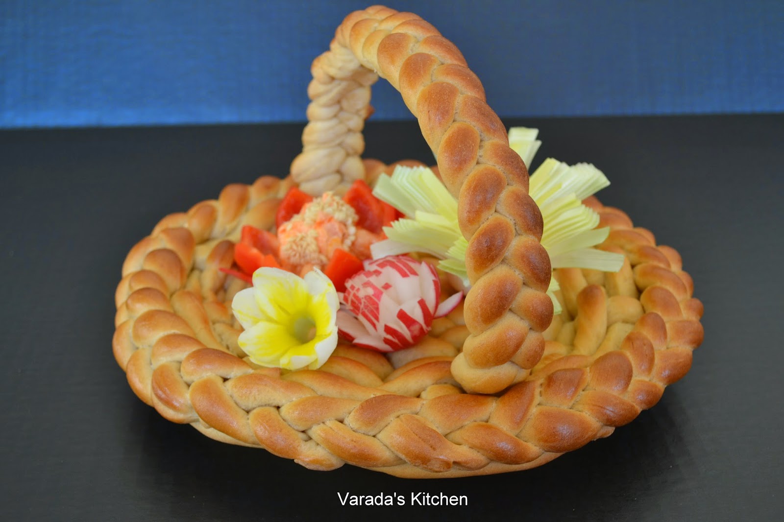 Edible Spring Bread Basket / Braided Bread Basket
