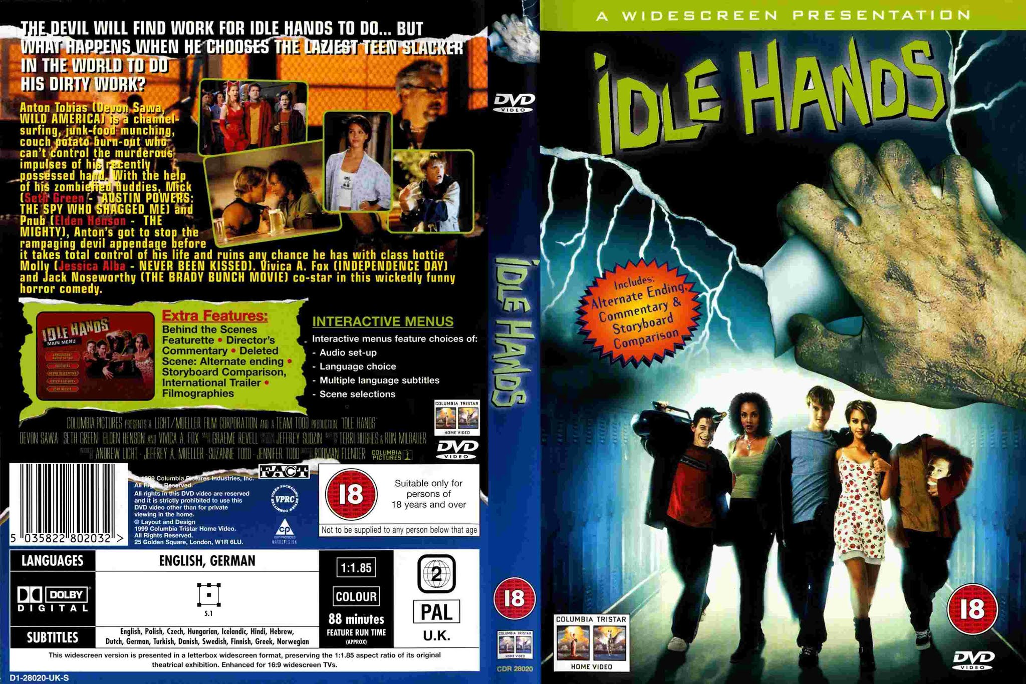 The Horrors of Halloween: IDLE HANDS (1999) Newspaper Ad, Trade Ad, VHS ...