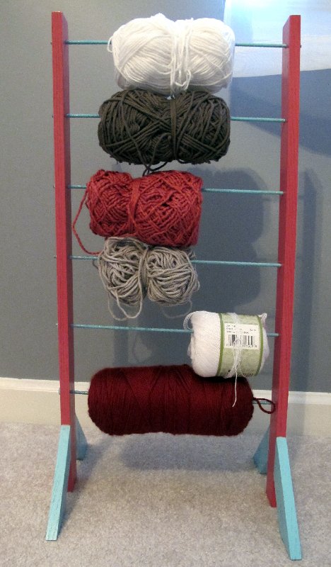 Love City: Handmade by the Husband - a yarn rack!