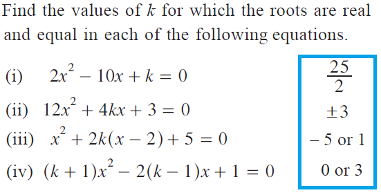 OMTEX CLASSES: Find the values of k for which the roots are real and ...