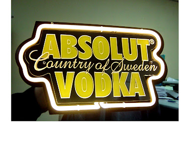 Wiki Neon Sign Blog: ABSOLUT VODKA BEER BAR NEON LIGHT SIGN 10" x 7"