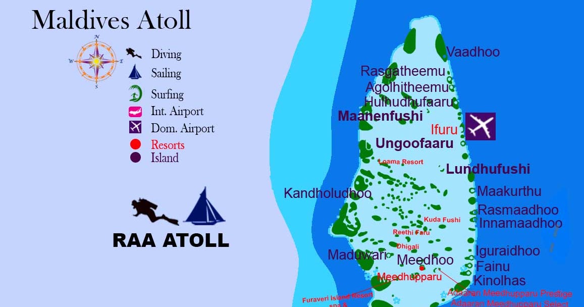Maldives atoll Raa atoll map - Travel Destination and tips