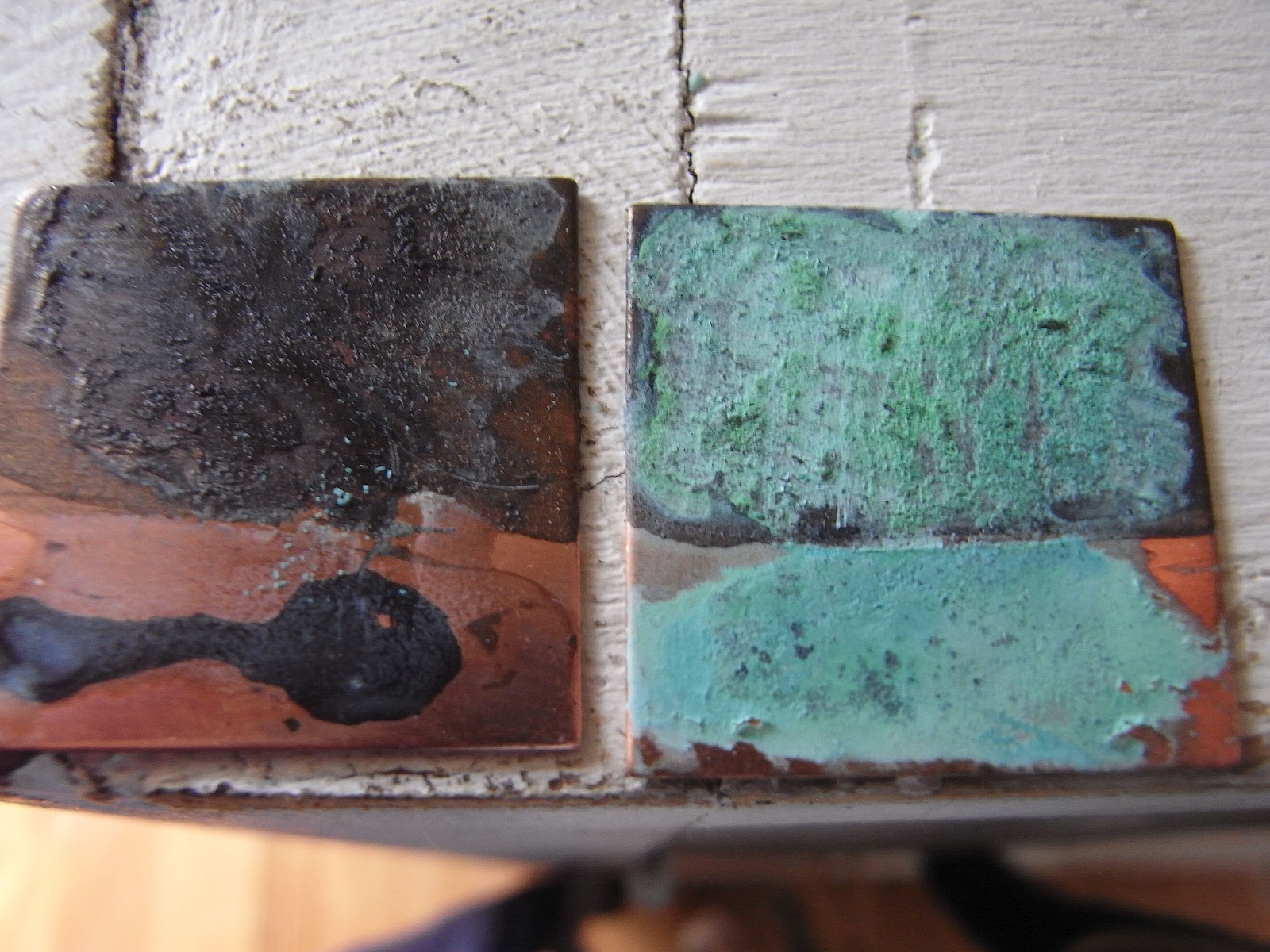 Jenni's beads: Patina Experiments no. 2 -"Swellegant" Products