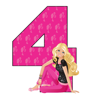 Kits imprimibles gratis : Números Barbie para imprimir