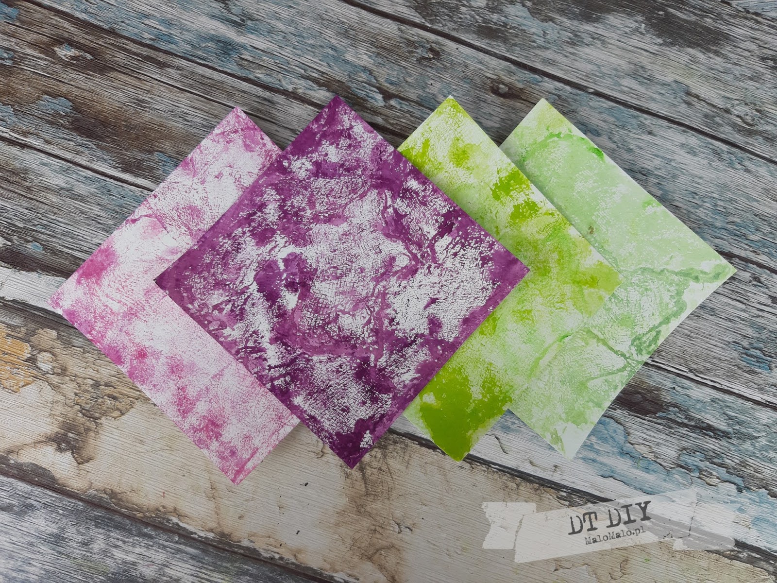 DIY - zrób to sam : TUTORIAL: Ozdobne papiery - farbowanie gazy ...