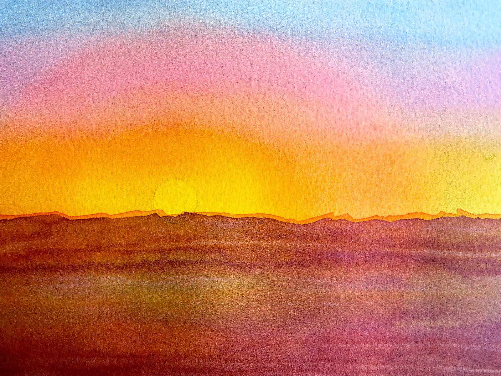 Your Inner Prism: LESSON VIII - Part 3: Painting a Sunset by Layering ...
