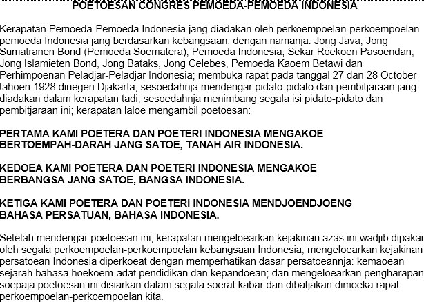 Teks Keputusan Kongres Pemuda Indonesia 1928 - Website Pendidikan Teks Keputusan Kongres Pemuda Indonesia 1928 - Website Pendidikan