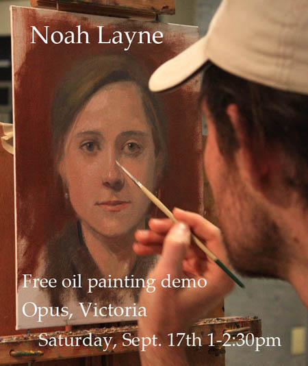 Noah Layne: Free oil portrait painting demo
