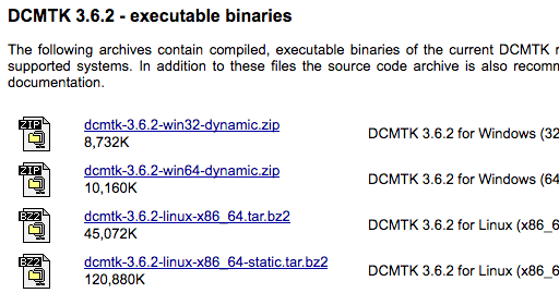 DCMTKをインストールする