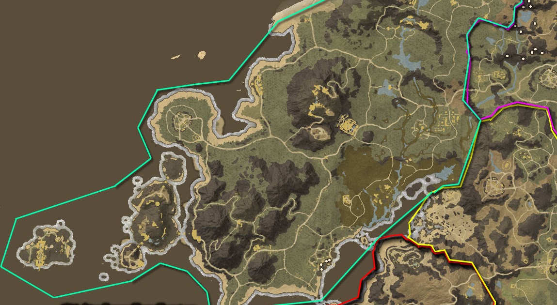 New World: Ebonescale Reach lodestone map