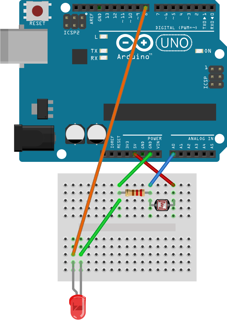 Dark Sensor using using Arduino UNO
