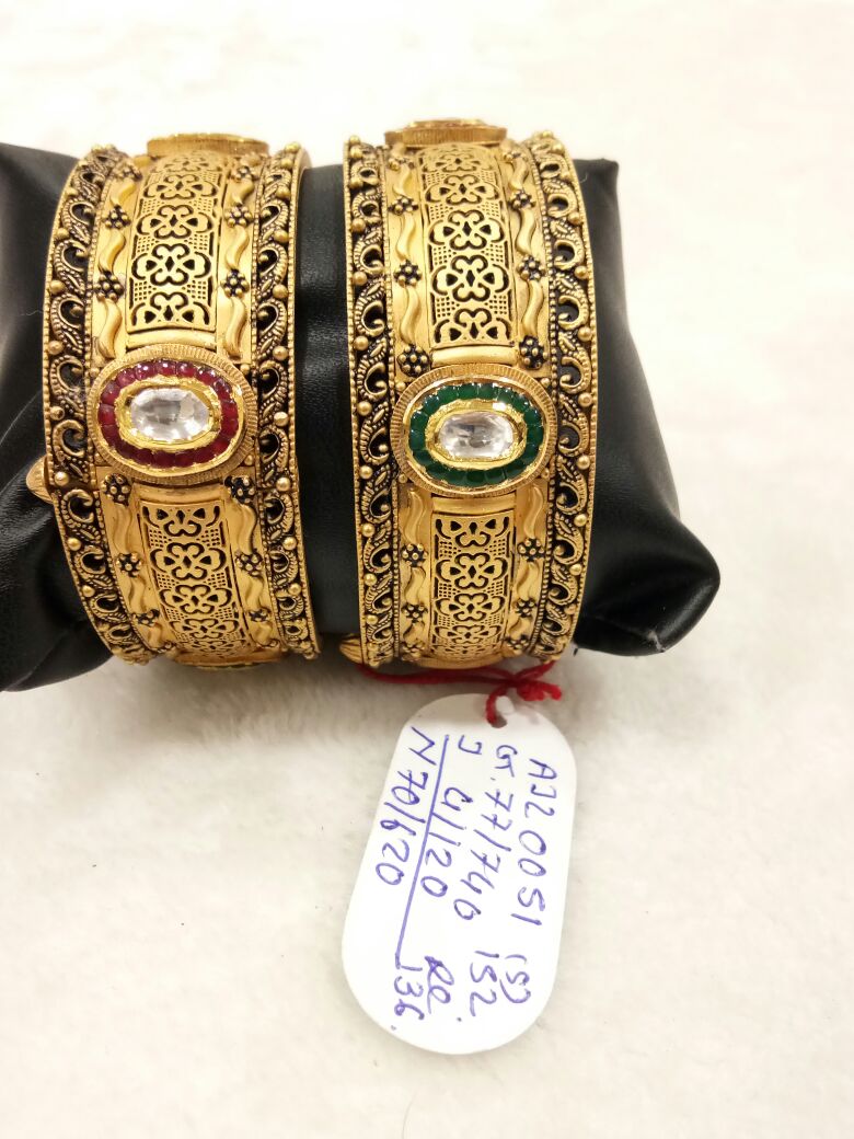 Antique Gold Kada & Bangles For Women