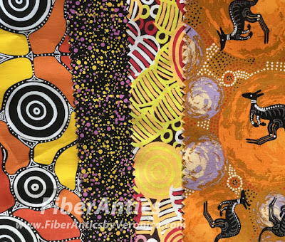 Fiber Antics by Veronica: Fussy cutting Australian aboriginal prints ...