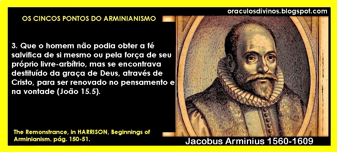 ORÁCULOS DIVINOS: OS CINCOS PONTOS DO ARMINIANISMO