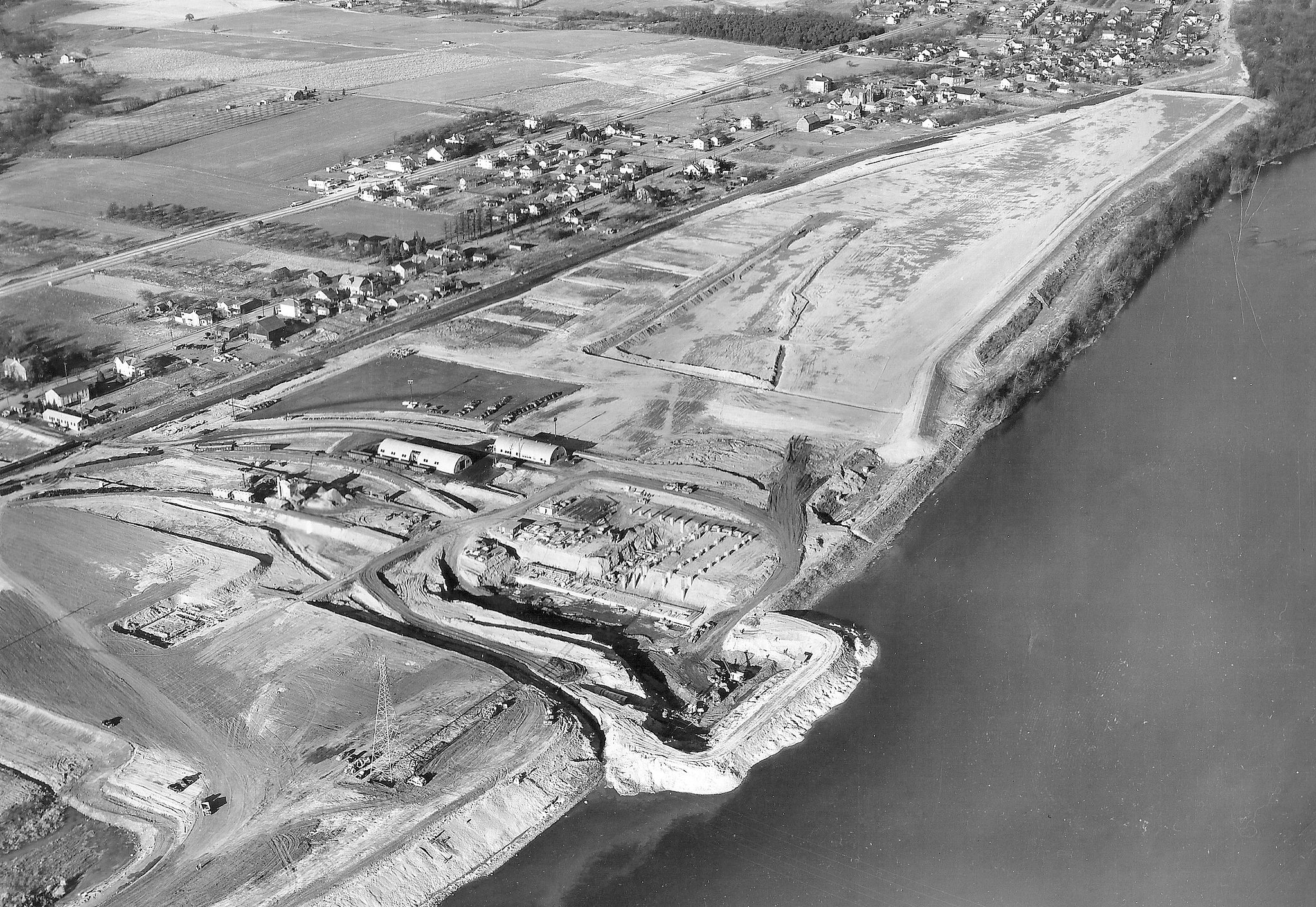 Valley Girl Views: Aerial View Of PP& L Plant Construction in Shamokin Dam