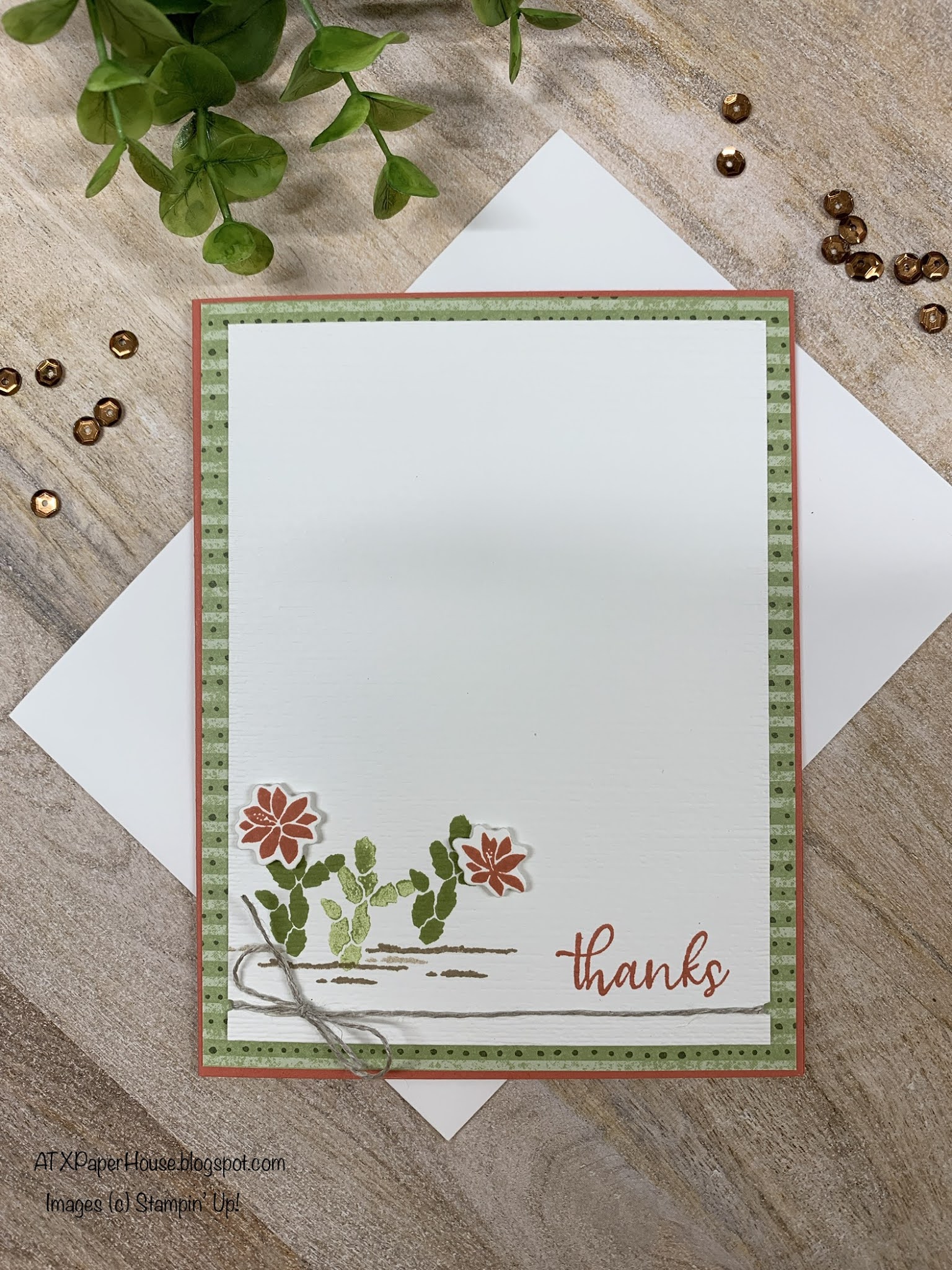 ATXPaperHouse: Simple Note Card Cactus Style